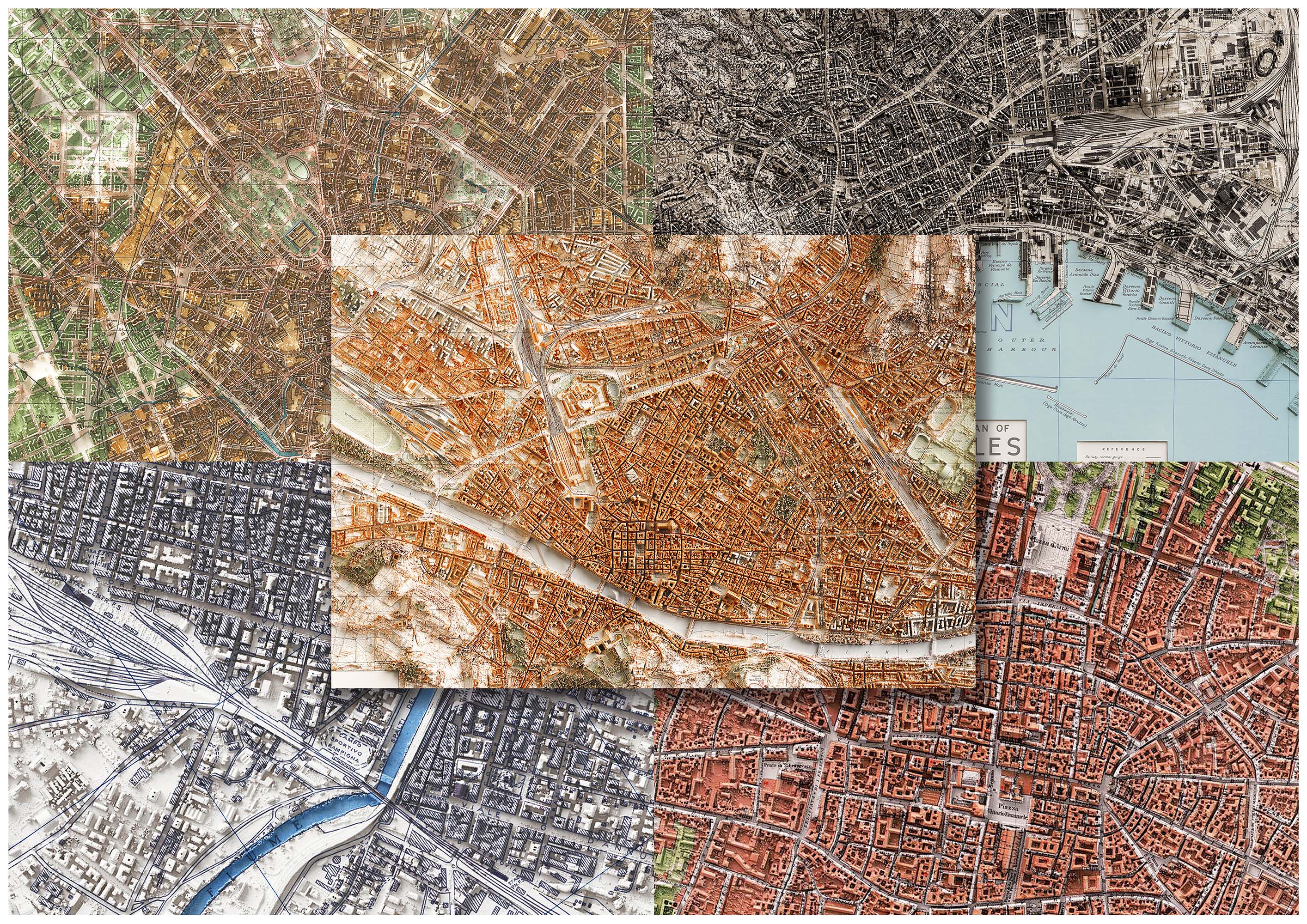 Italian cities - restored shaded relief maps – VizCart