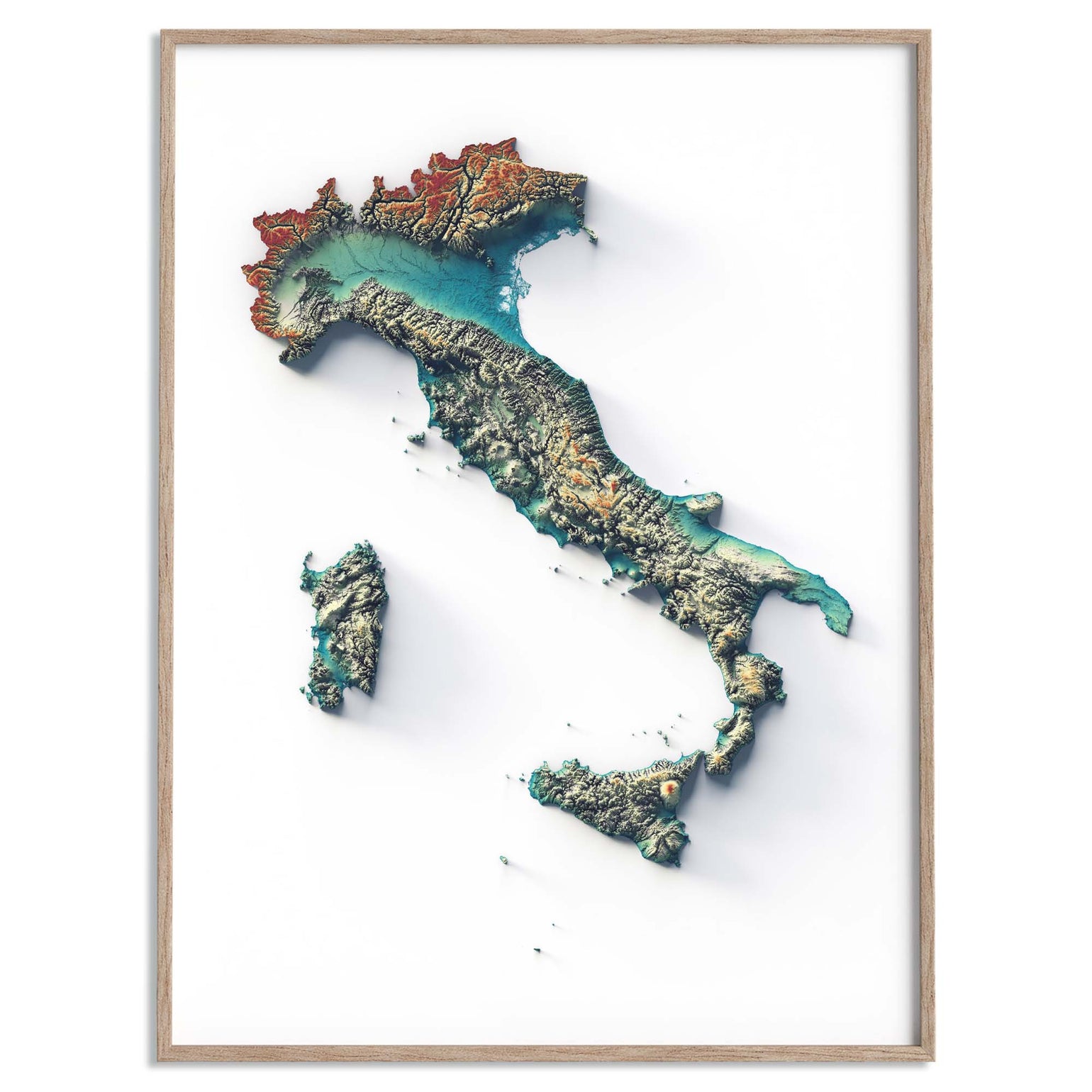 Hypsometric shaded relief maps | VizCart by VizArt