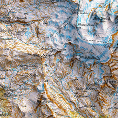 Mt Rosa (Italy), Topographic map - 1899, 2D fine art printed shaded ...