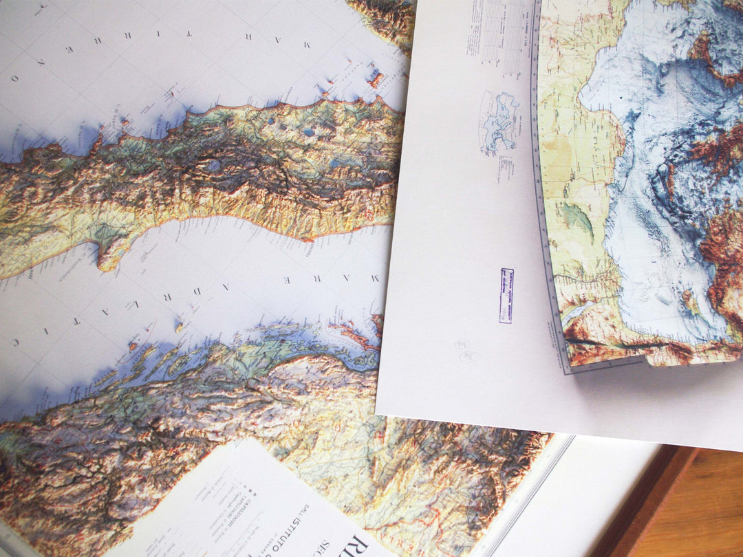 Ullapool (UK), Topographic map - 1912, 2D fine art printed shaded ...