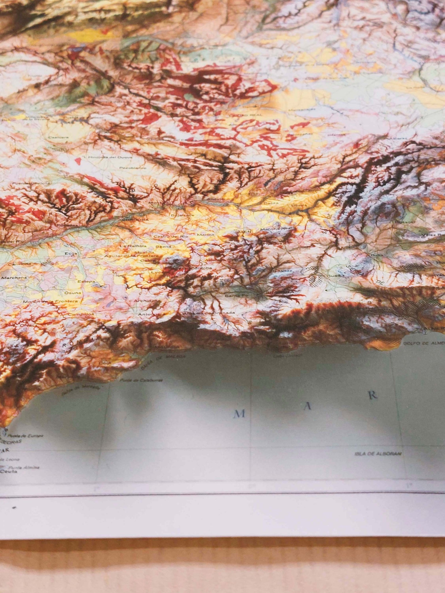 Antarctica, Topographic map - 1986, 2D fine art printed shaded relief ...