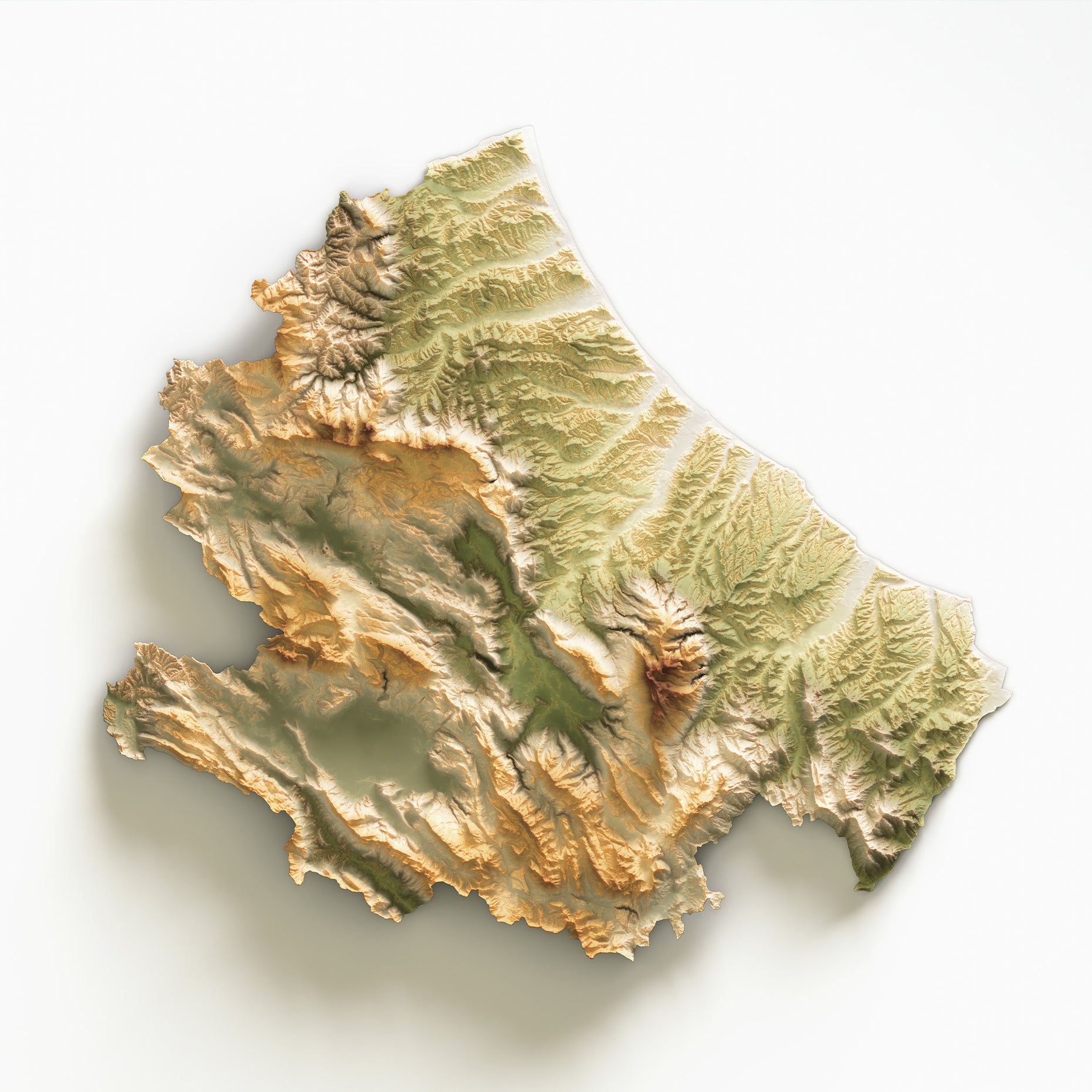 Hypsometric shaded relief maps | VizCart by VizArt