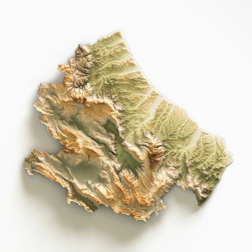 Hypsometric shaded relief maps | VizCart by VizArt