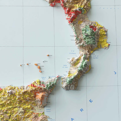 Italy, Soil map - 1966, 2D fine art printed shaded relief map – VizCart